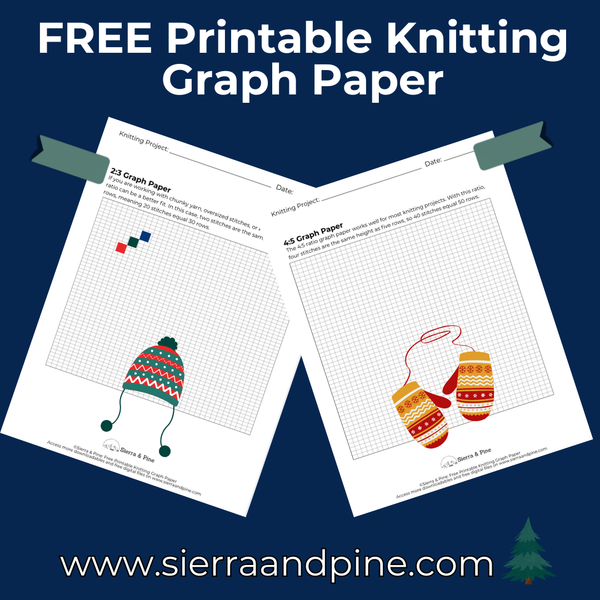 FREE Knitting Graph Paper: Sizes 4:5 and 2:3 – Sierra and Pine