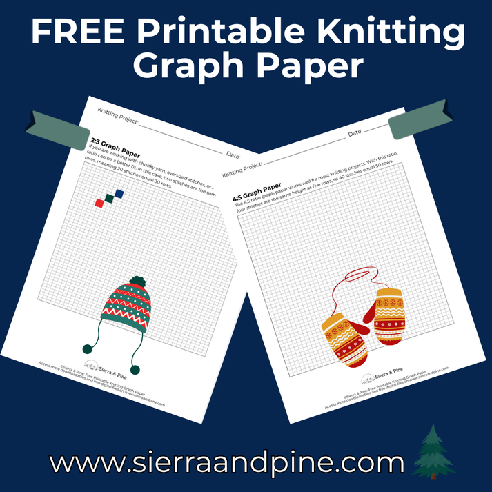FREE Knitting Graph Paper: Sizes 4:5 and 2:3 – Sierra and Pine