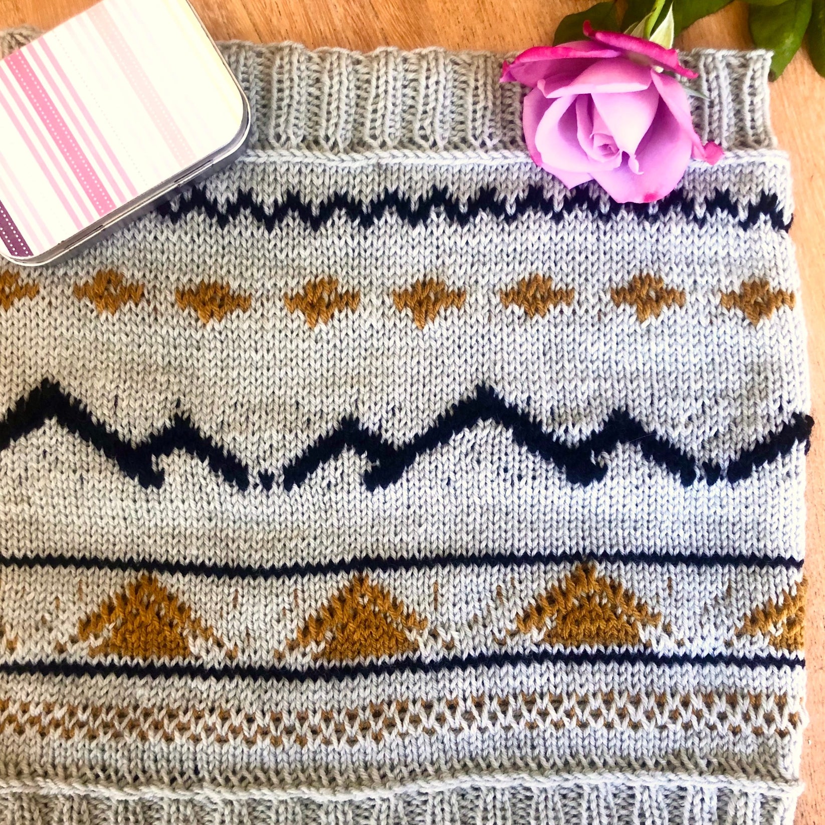 Ohlone Trail Cowl Knitting Pattern | Colorwork Cowl Knitting Pattern ...